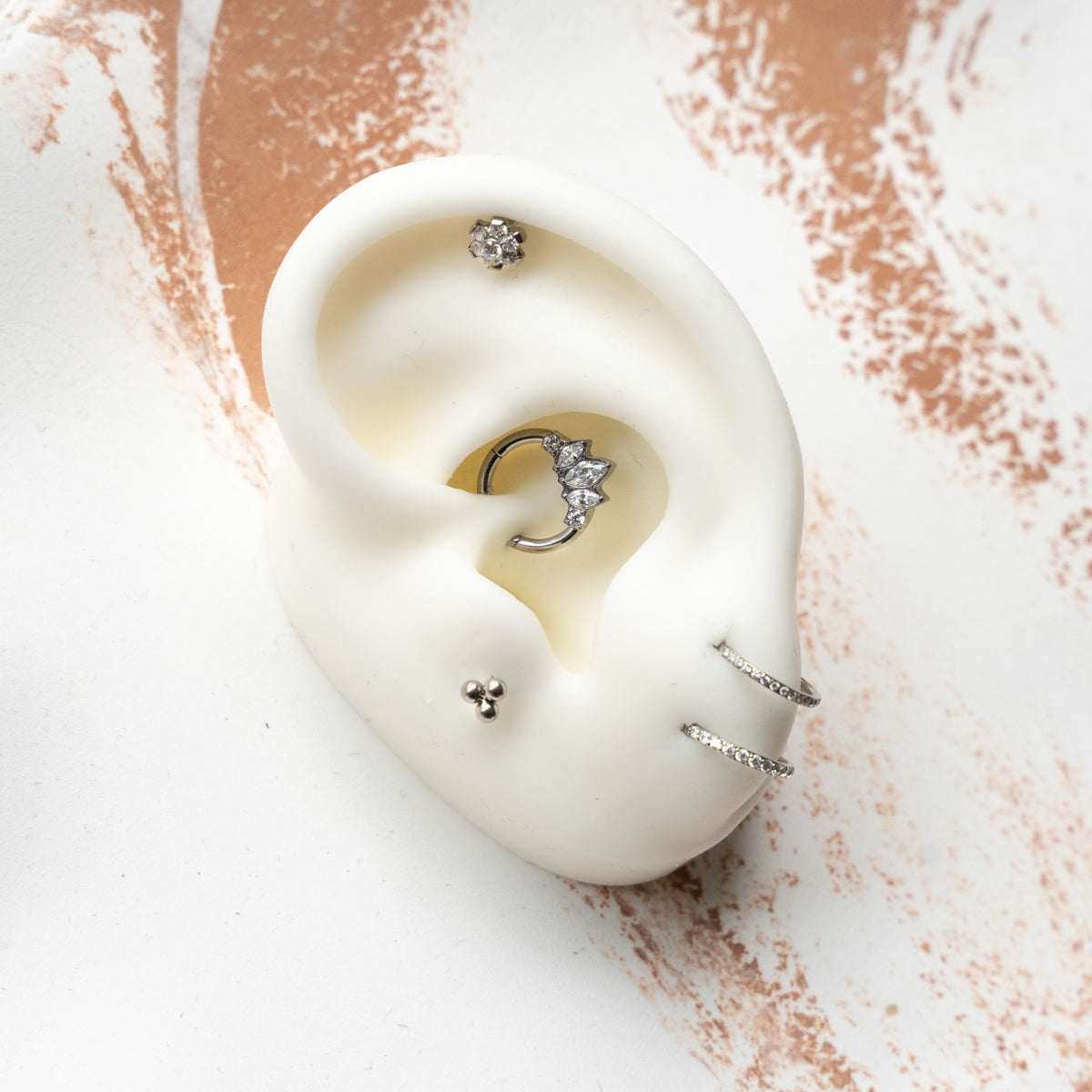 TRINITY - Piercing Oreille - Obsidian Piercing